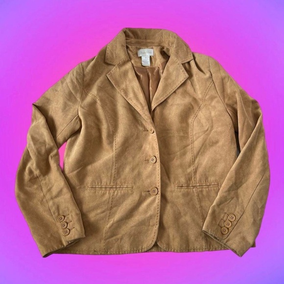 Studio Works | Jackets & Coats | Tan Suede Like Jacket By Studio Works ...